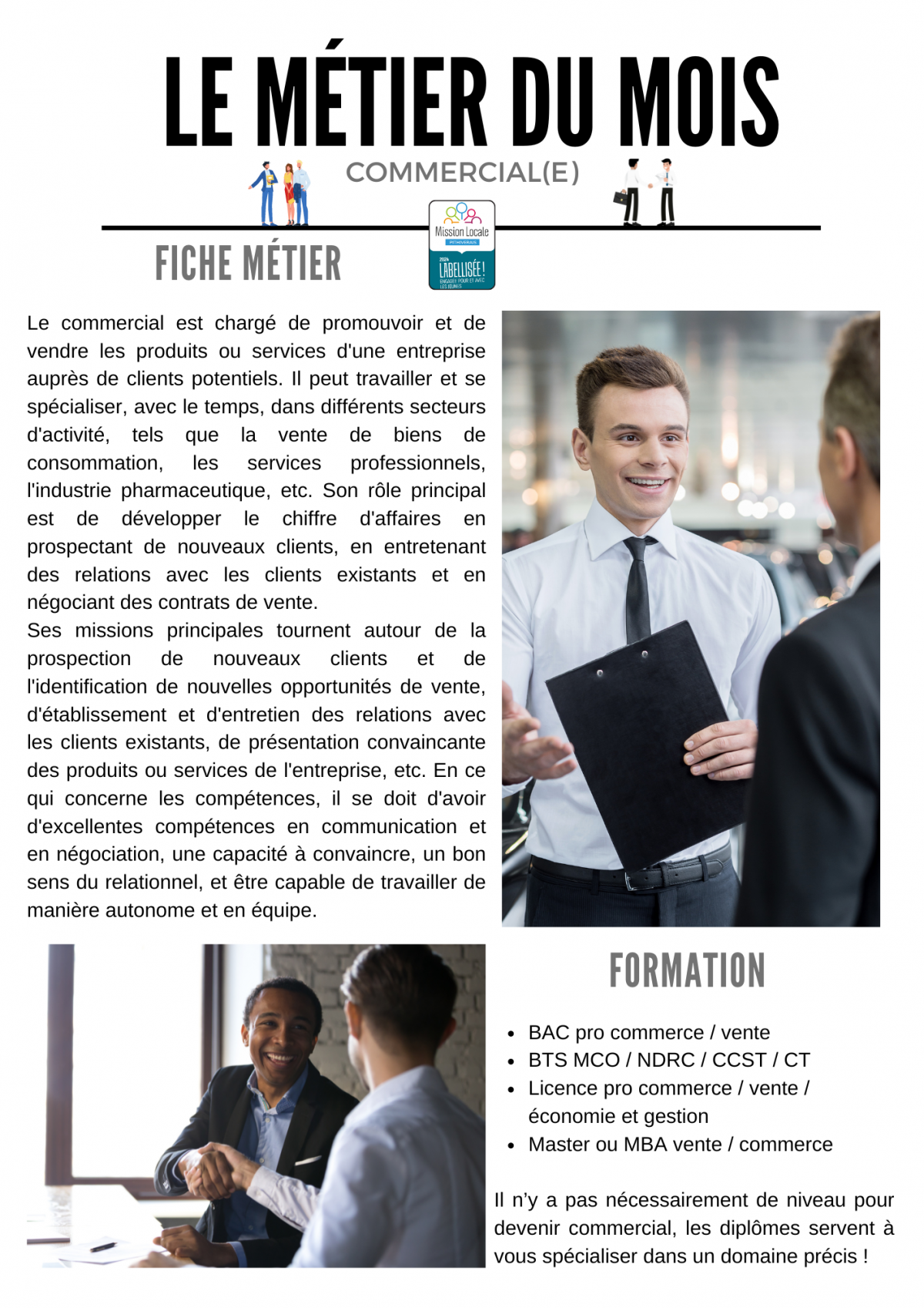 [MÉTIER DU MOIS] 👔 – Mission Locale du Pithiverais